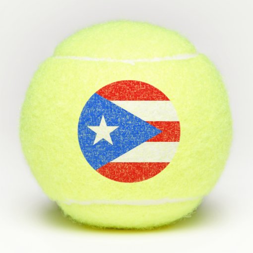 Patriotic Tennis Ball with Flag of Puerto Rico | Zazzle