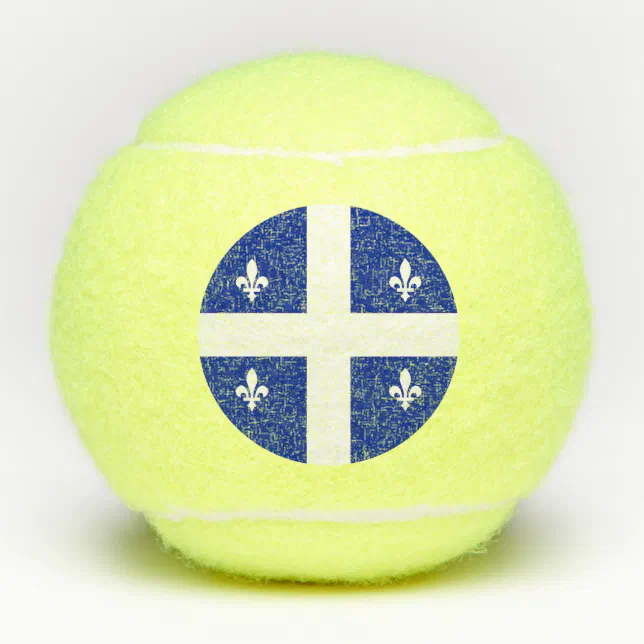 Patriotic Tennis Ball with Flag of Quebec, Canada | Zazzle