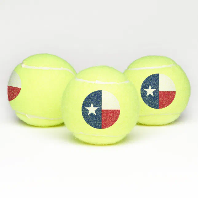 Patriotic Tennis Ball with Flag of Texas | Zazzle