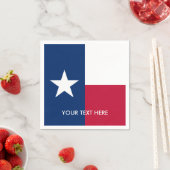 Patriotic Texas state flag custom party napkins | Zazzle