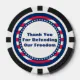 Patriotic Thank You For Defending Our Freedom Poker Chips | Zazzle