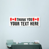 Patriotic Thank You sign banner with Canadian flag | Zazzle