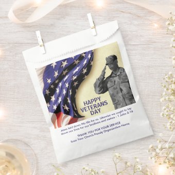 Patriotic Thank You VETERANS DAY Favor Bag | Zazzle