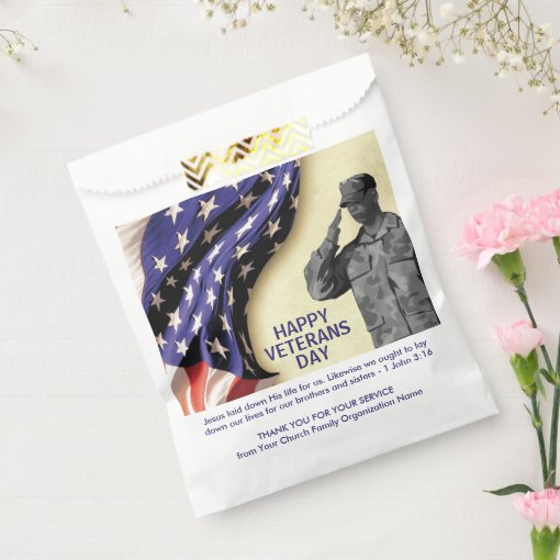 Patriotic Thank You VETERANS DAY Favor Bag | Zazzle