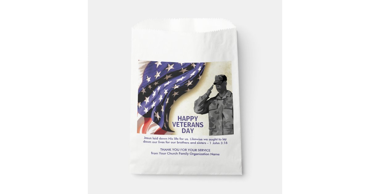 Patriotic Thank You VETERANS DAY Favor Bag | Zazzle