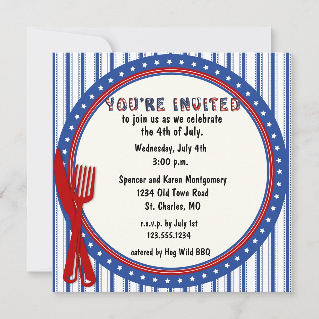 Patriotic Themed Party Invitation | Zazzle