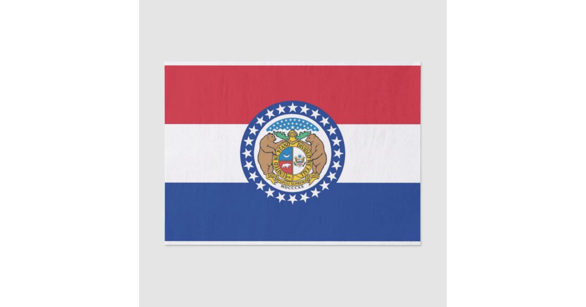 Patriotic tissue paper with flag Missouri, USA | Zazzle
