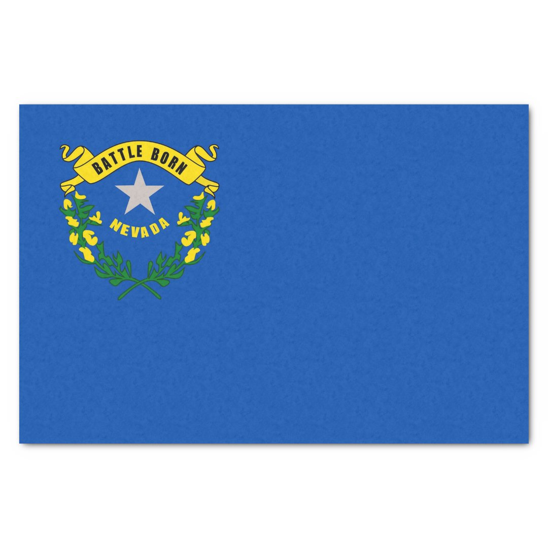 Patriotic tissue paper with flag Nevada, USA | Zazzle