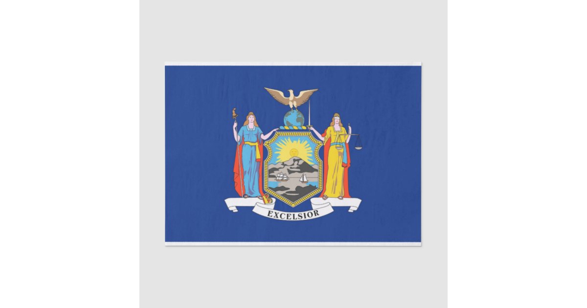 Patriotic tissue paper with flag New York | Zazzle