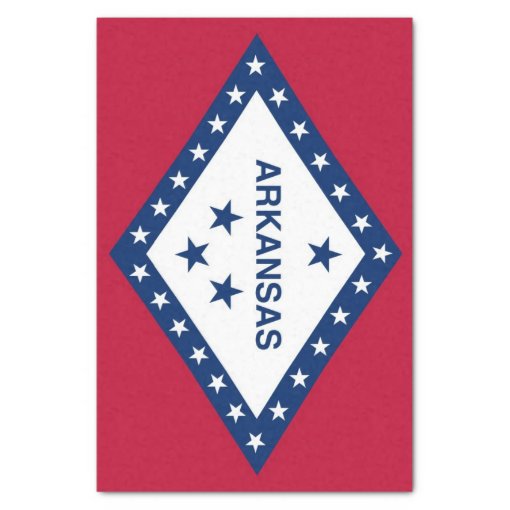 Patriotic tissue paper with flag of Arkansas | Zazzle
