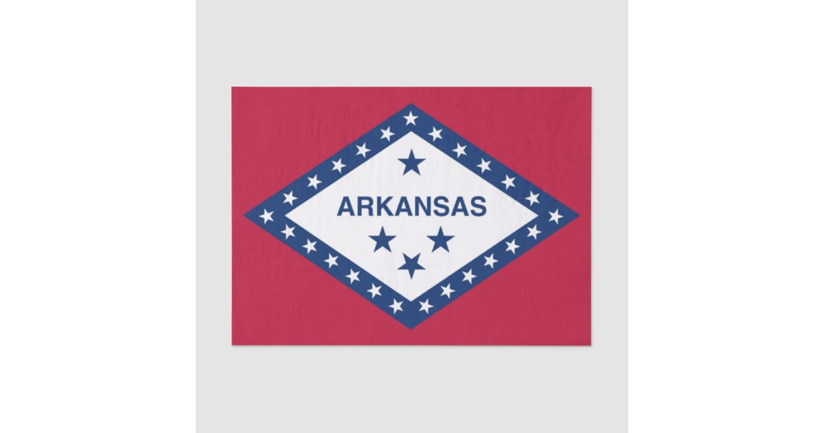Patriotic tissue paper with flag of Arkansas | Zazzle