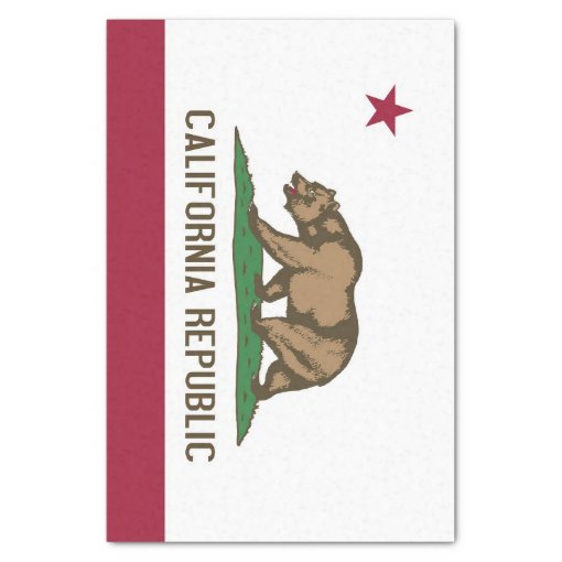 Patriotic tissue paper with flag of California | Zazzle
