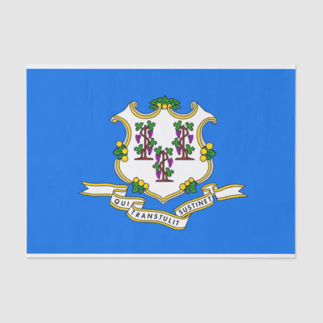 Patriotic tissue paper with flag of Connecticut | Zazzle