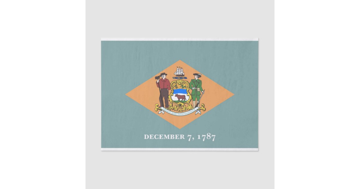 Patriotic tissue paper with flag of Delaware | Zazzle