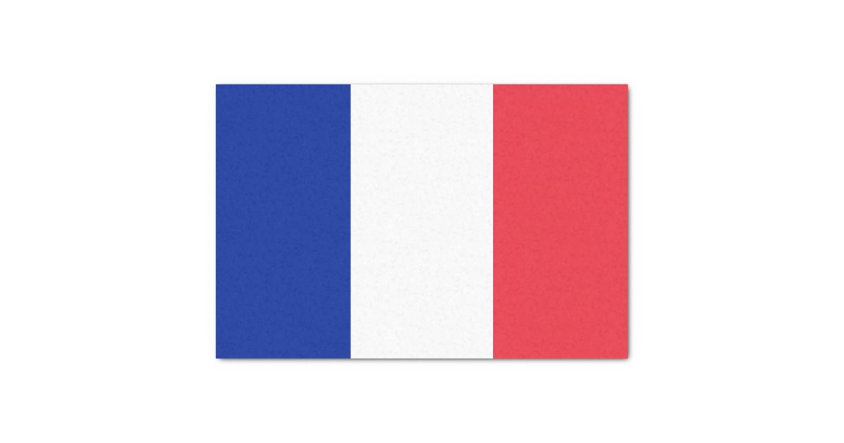 Patriotic tissue paper with flag of France | Zazzle