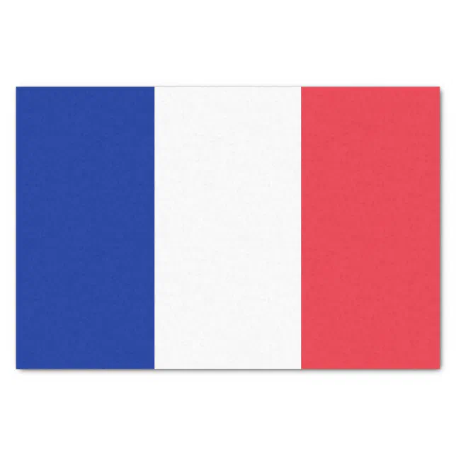 Patriotic tissue paper with flag of France | Zazzle