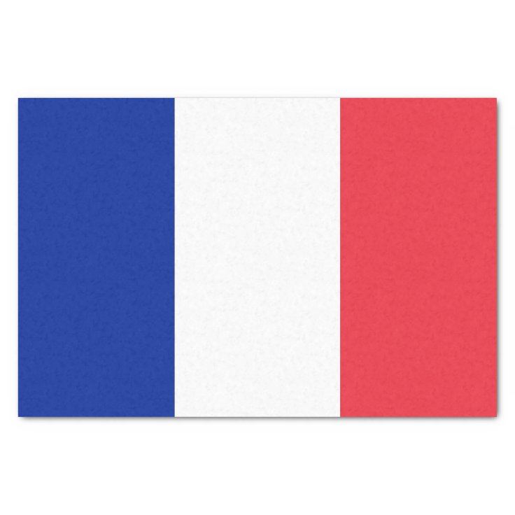 Patriotic tissue paper with flag of France | Zazzle