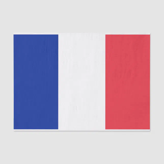 Patriotic tissue paper with flag of France | Zazzle