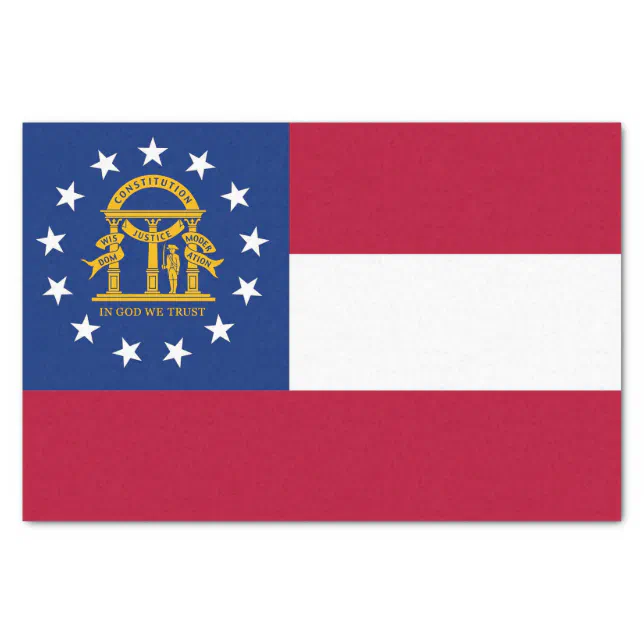 Patriotic tissue paper with flag of Georgia | Zazzle