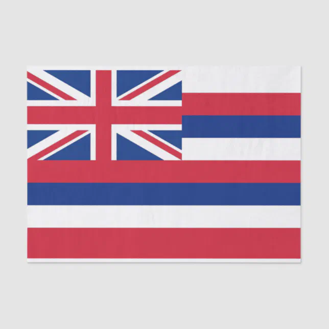 Patriotic tissue paper with flag of Hawaii | Zazzle
