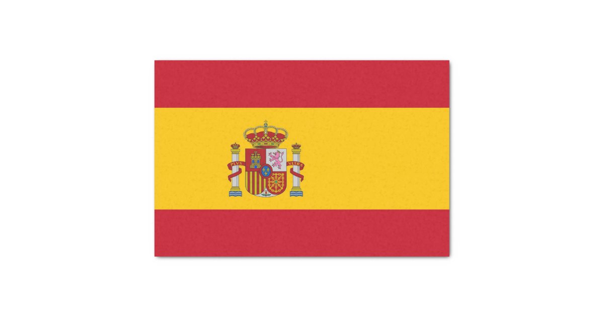 Patriotic tissue paper with flag of Spain | Zazzle