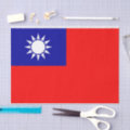 Patriotic tissue paper with flag of Taiwan | Zazzle