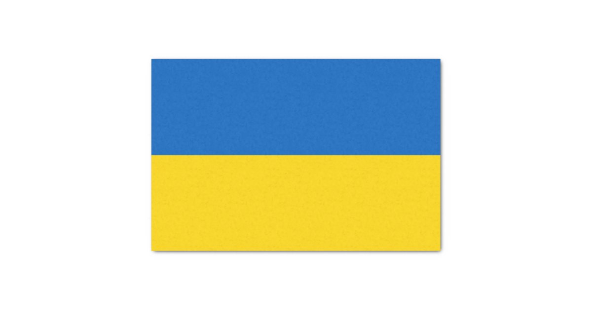 Patriotic tissue paper with flag of Ukraine | Zazzle