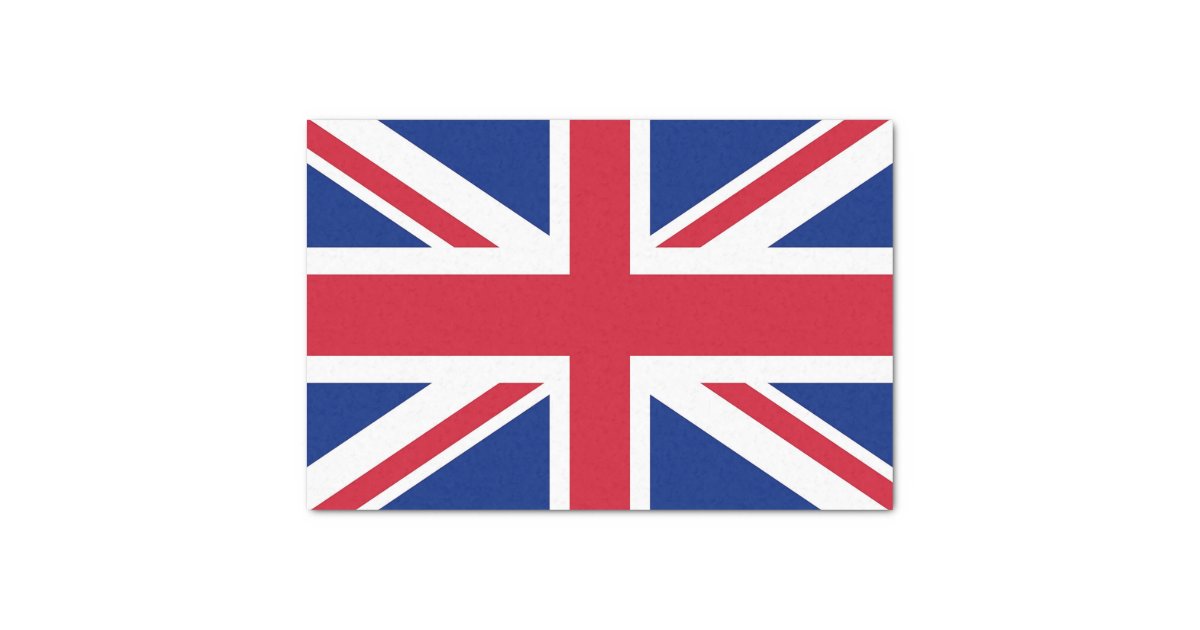 Patriotic tissue paper with flag of United Kingdom | Zazzle