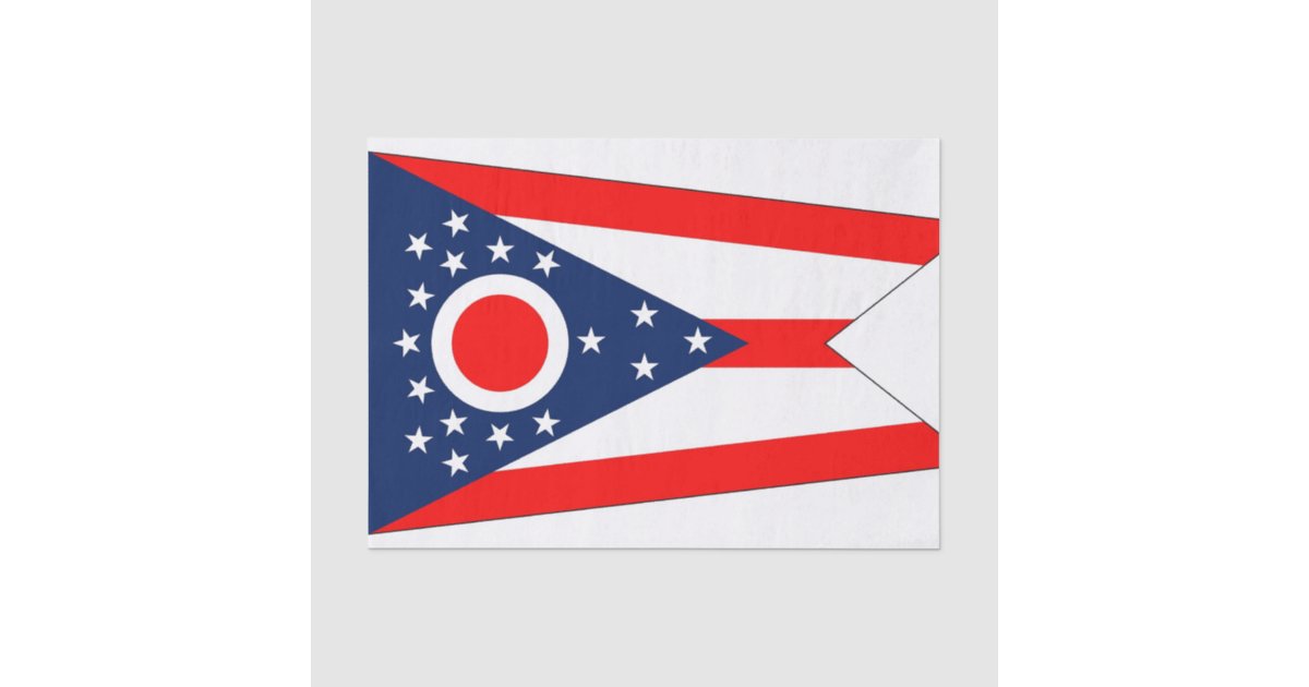 Patriotic tissue paper with flag Ohio | Zazzle