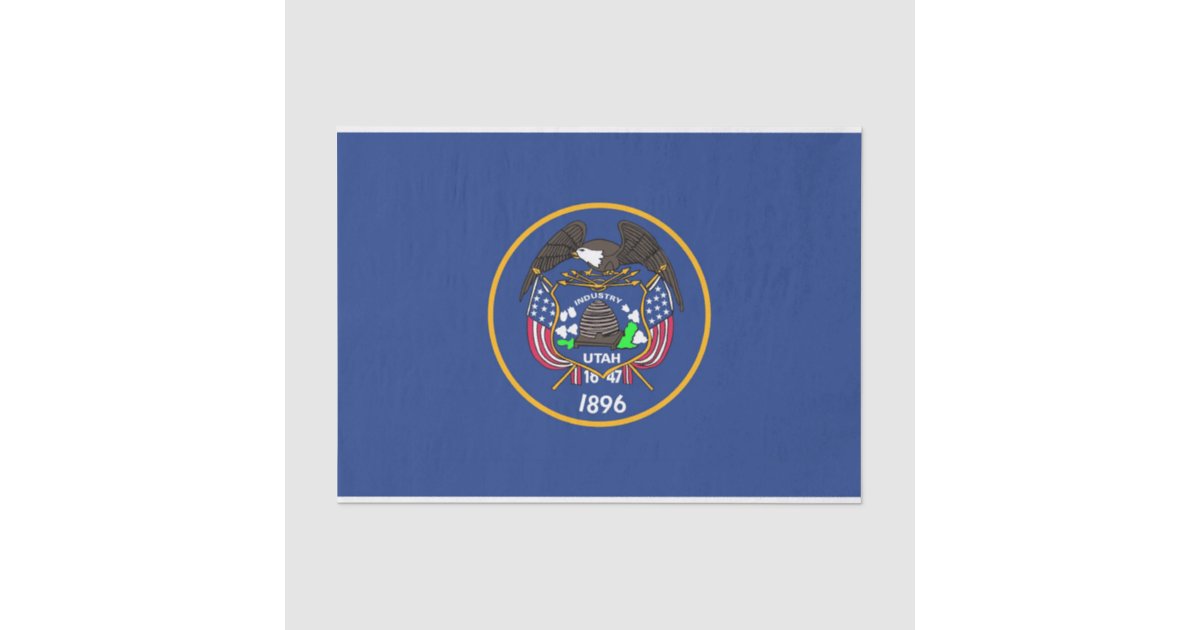 Patriotic tissue paper with flag Utah, USA | Zazzle
