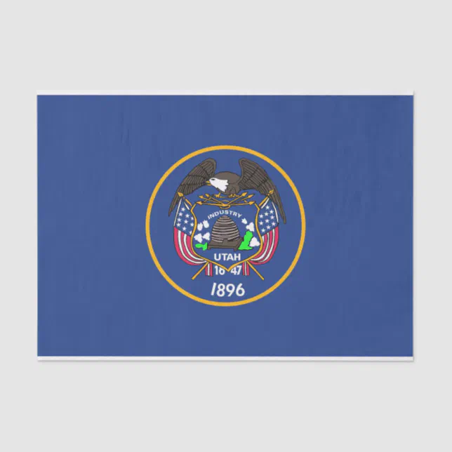 Patriotic tissue paper with flag Utah, USA | Zazzle