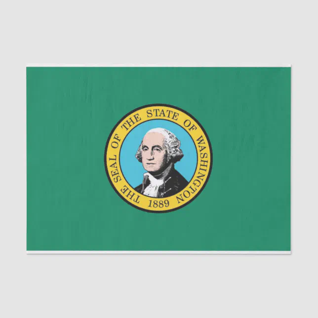 Patriotic tissue paper with flag Washington State | Zazzle