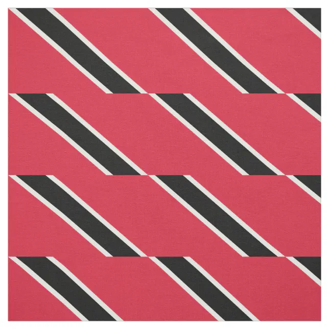Patriotic Trinidad and Tobago Flag Fabric | Zazzle