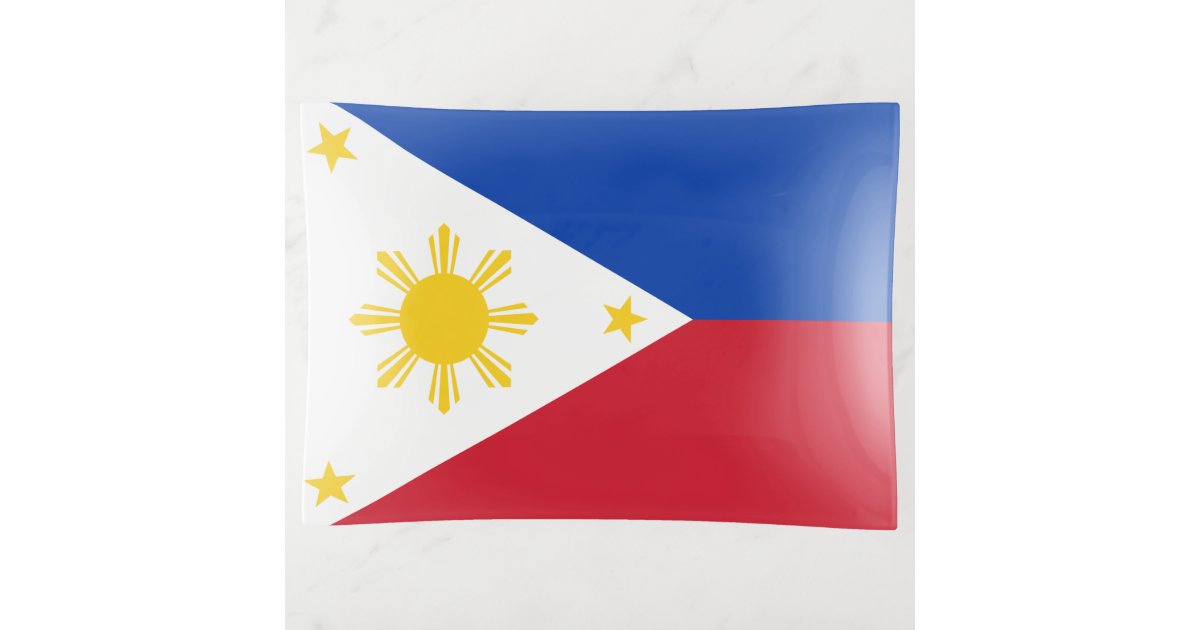 Patriotic trinket tray with flag of Philippines | Zazzle