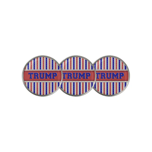 Patriotic Trump Golf Ball Markers | Zazzle