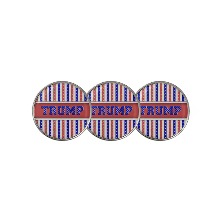 Patriotic Trump Golf Ball Markers | Zazzle