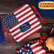 Patriotic U.S. Flag Happy 4th of July Family Name Paper Plates | Zazzle