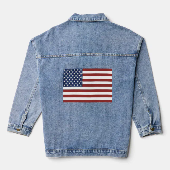 Patriotic U.S. Flag Women's Denim Jacket | Zazzle