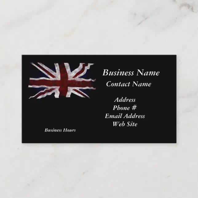 Patriotic Union Jack UK Union Flag Business Cards | Zazzle