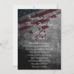 Patriotic United States American Flag Wedding Invitation | Zazzle