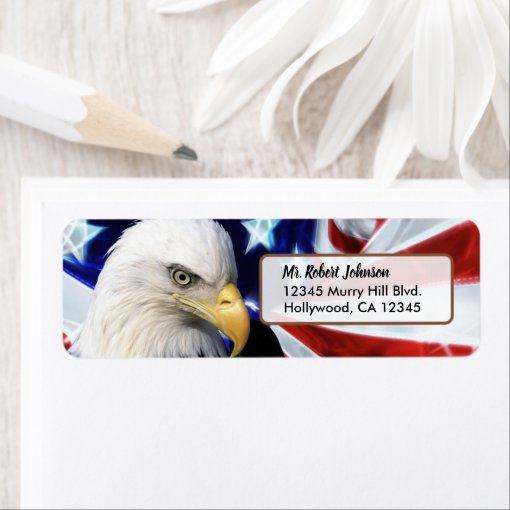 Patriotic United States Bald Eagle Label | Zazzle
