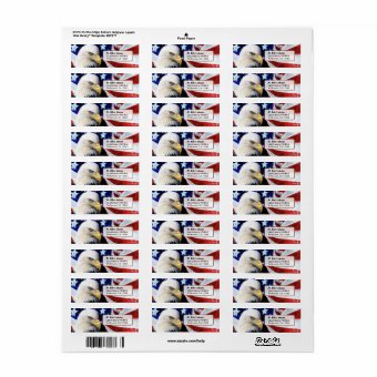 Patriotic United States Bald Eagle Label | Zazzle