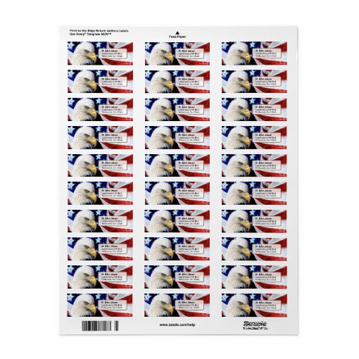 Patriotic United States Bald Eagle Label | Zazzle