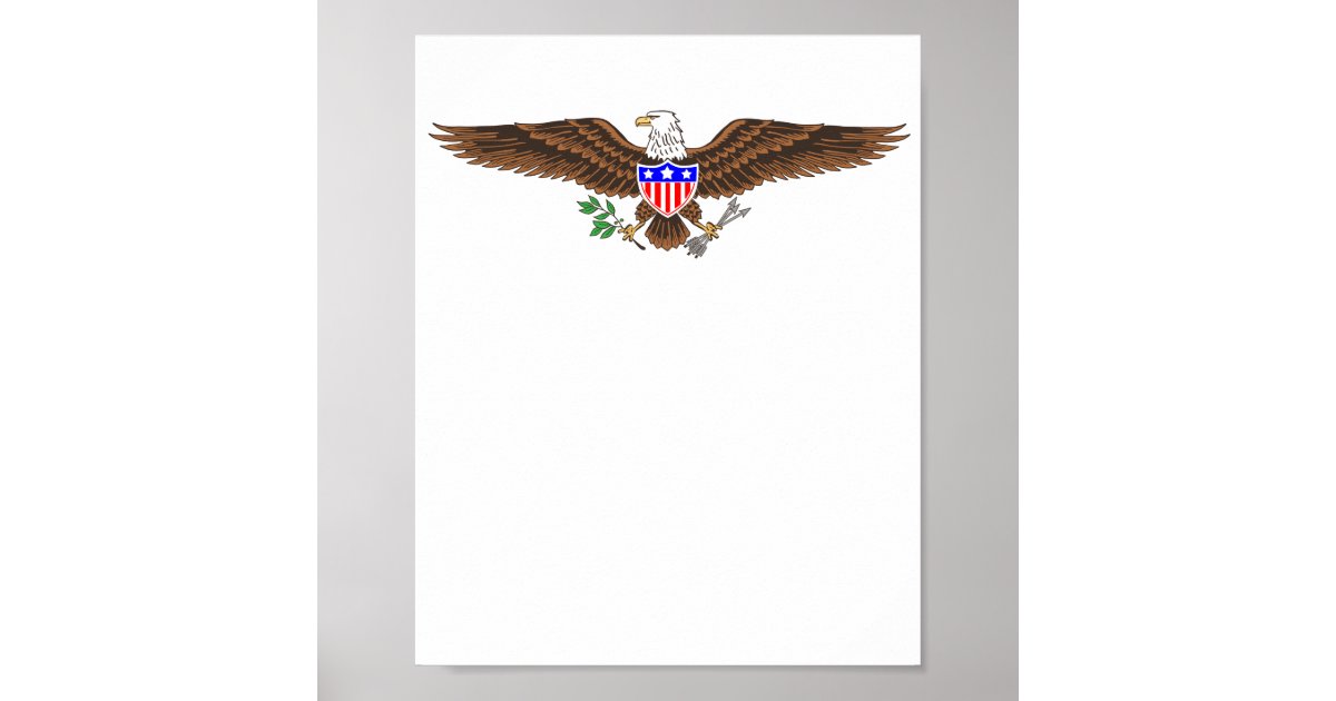 Patriotic United States Bald Eagle Poster | Zazzle