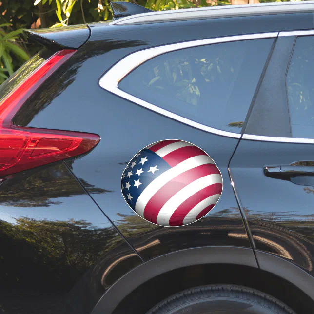 Patriotic United States of America Flag Cool Globe Sticker | Zazzle