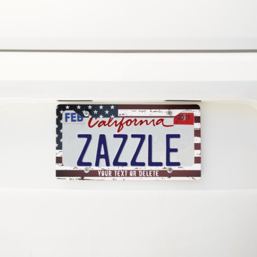 Patriotic Unites States American Flag License Plate Frame | Zazzle