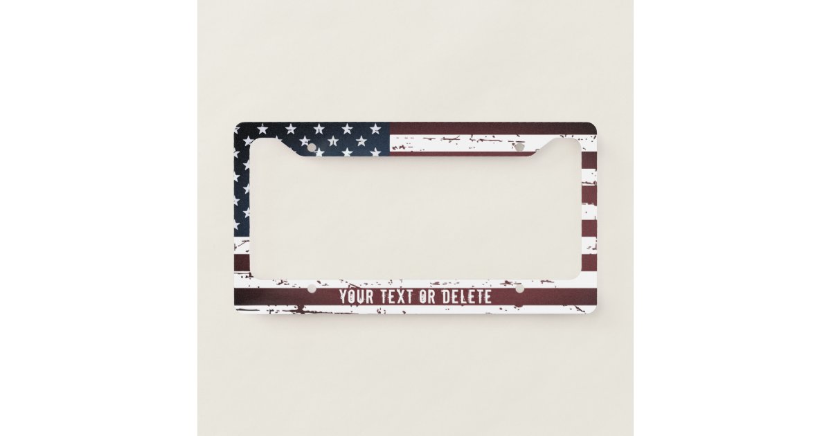 Patriotic Unites States American Flag License Plate Frame | Zazzle
