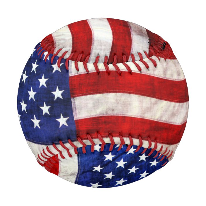 Patriotic US Flag American Game Ball | Zazzle.com
