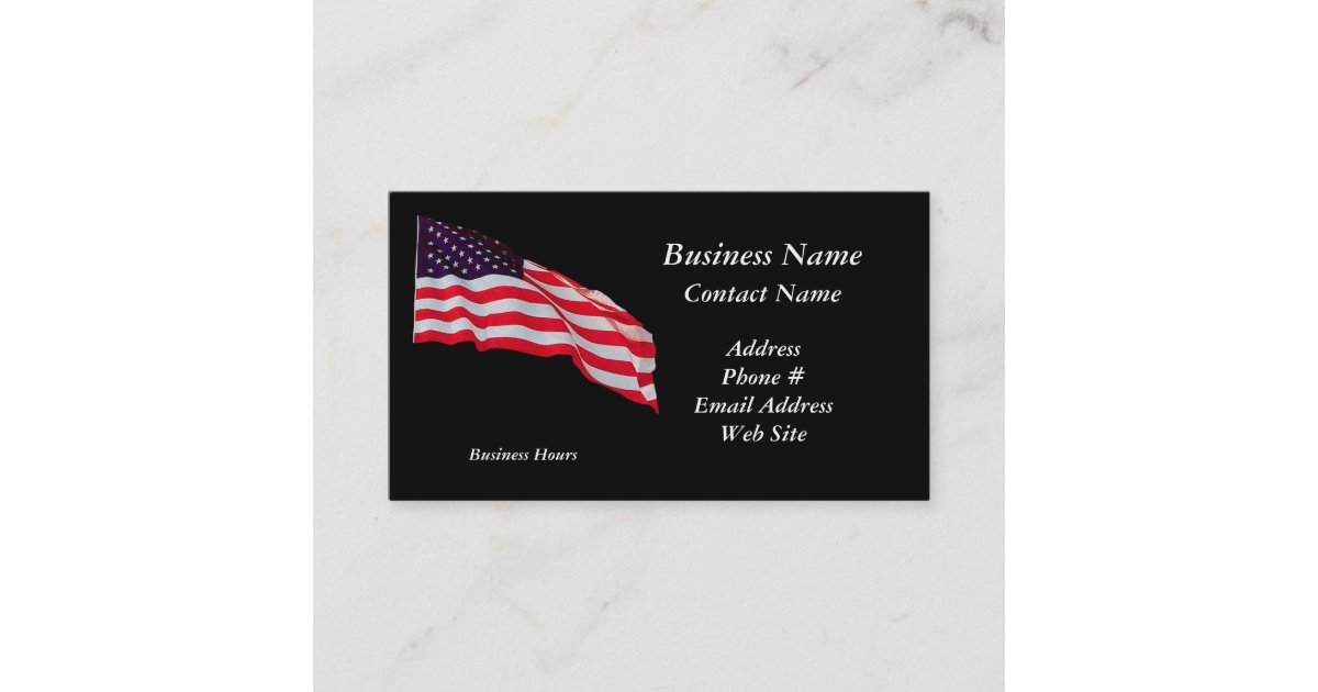 Patriotic US Flag Business Cards | Zazzle