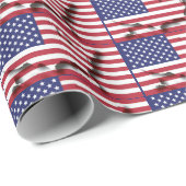 Patriotic USA America Flag Map Wrapping Paper | Zazzle